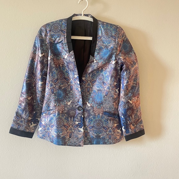 Jackets & Coats | Women Floral Suit Subtle Pattern Deluxe Designer Suit ...